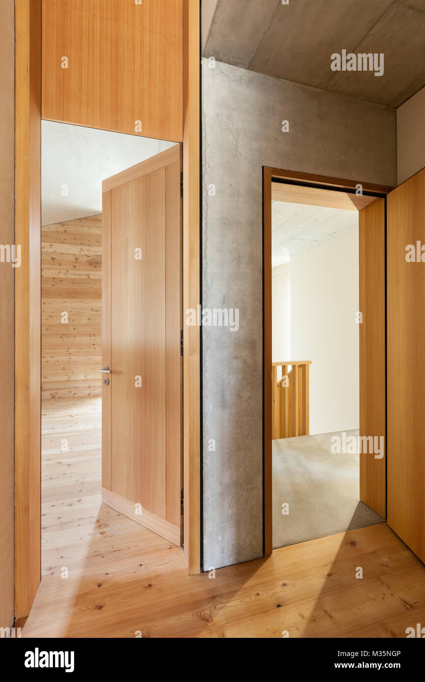 architecture modern design, interior home, two doors Stock Photo - Alamy