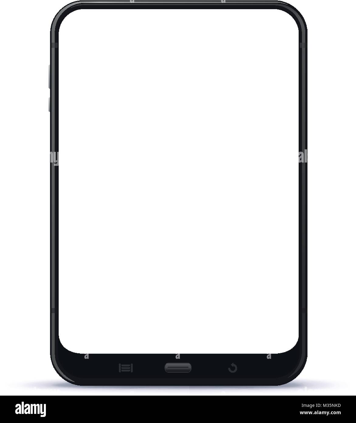 Tablet pc on white background Stock Vector Images - Alamy