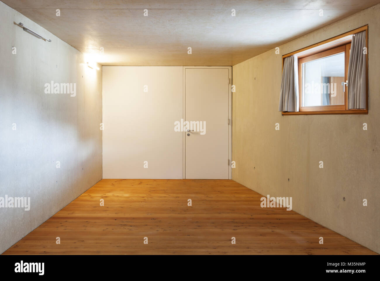 new architecture, room with white door closed Stock Photo - Alamy