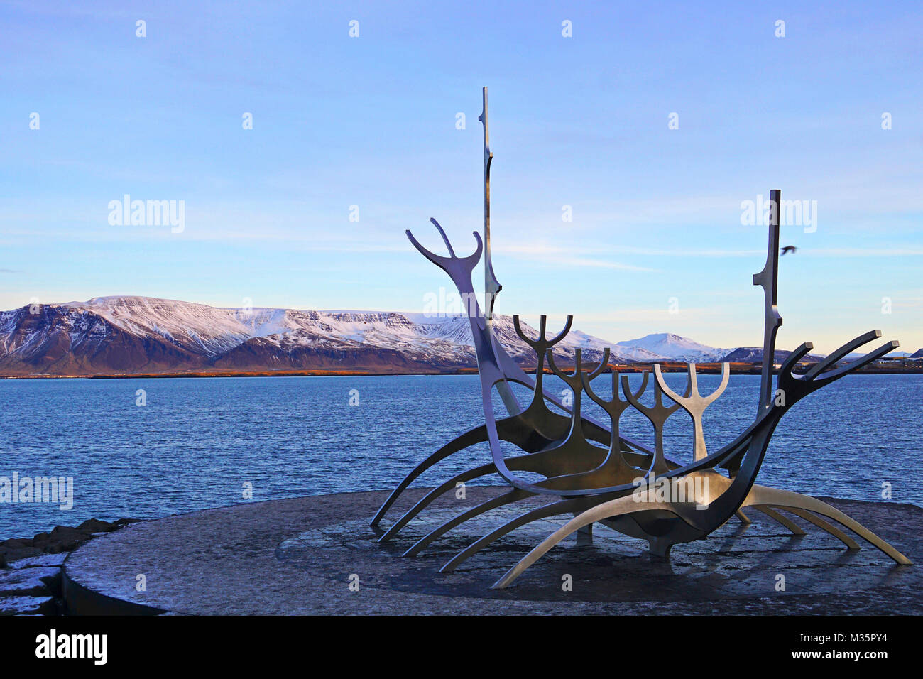 Sun Voyager is a sculpture by Jon Gunnar Arnason in Reykjavik, Iceland ...