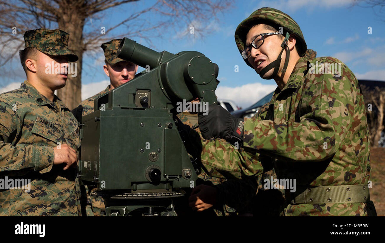 A member of the Japan Ground Self-Defense Force demonstrates the use of ...
