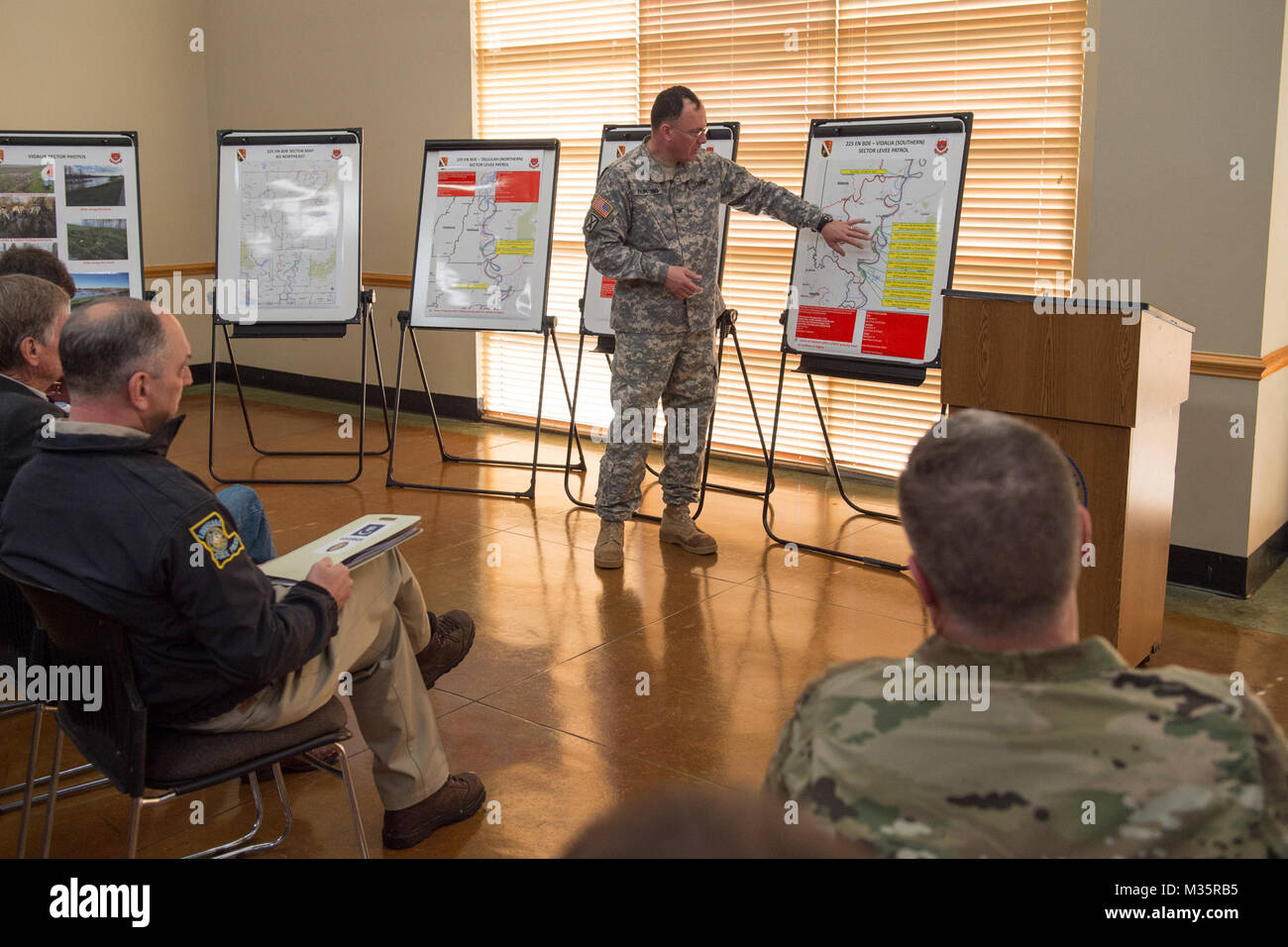 Col. Rodney Painting, commander 225th Engineer Brigade briefs Louisiana ...