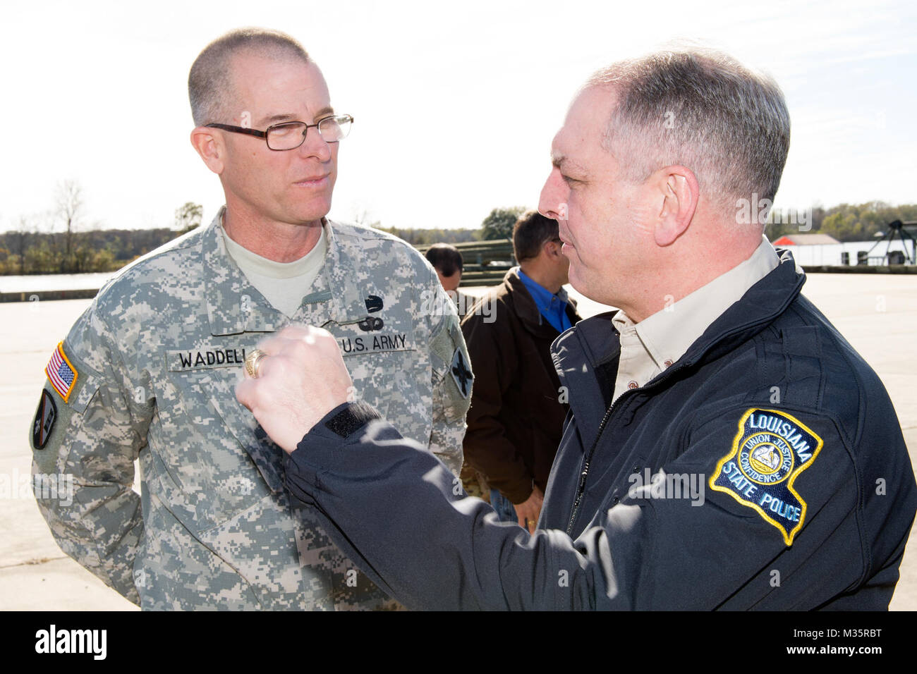 Louisiana National Guard Col. Keith Widdell, commander 256th Infantry ...