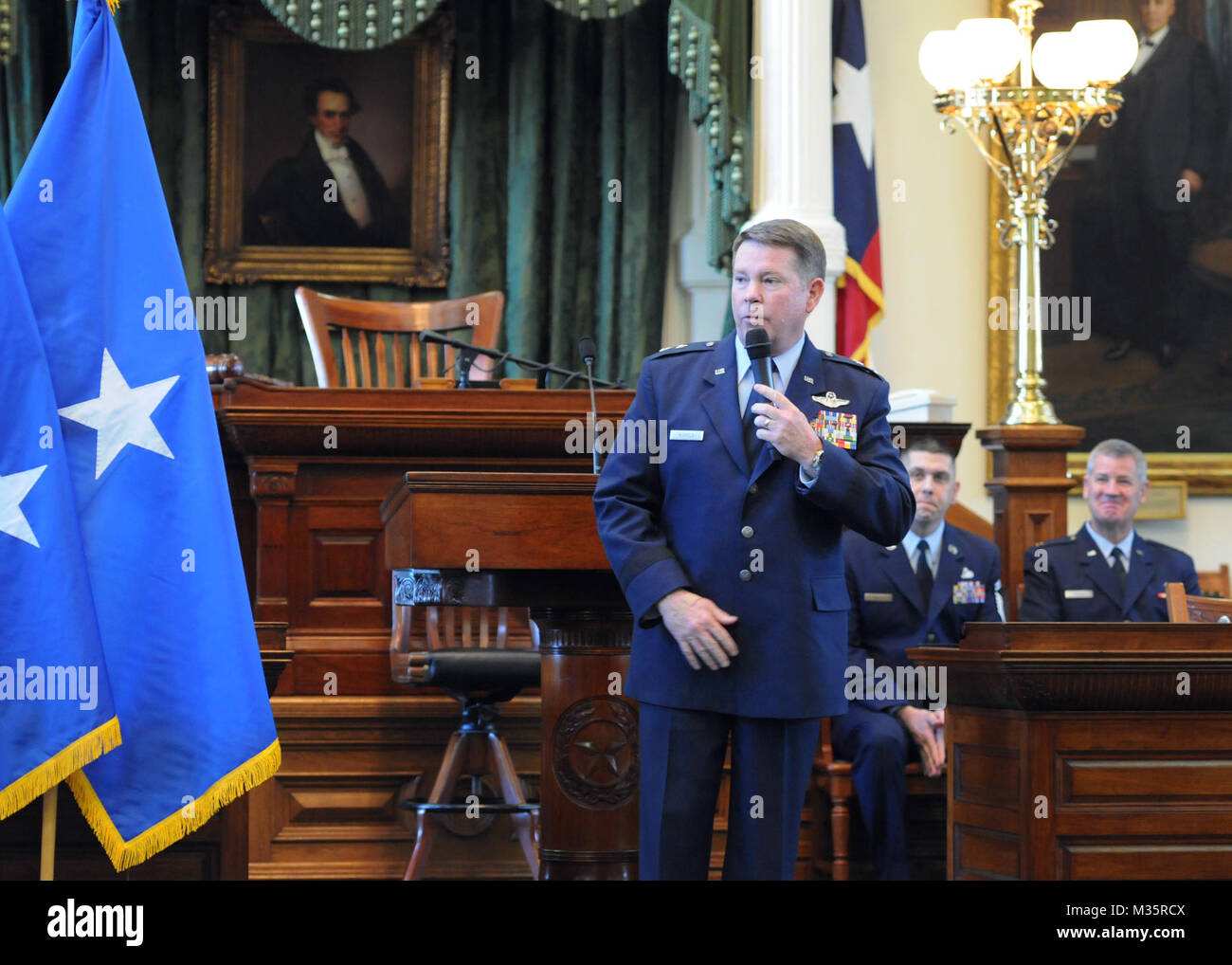 Promotion ceremony honoring Air Force Brig. Gen. Dawn M. Ferrell, Texas ...