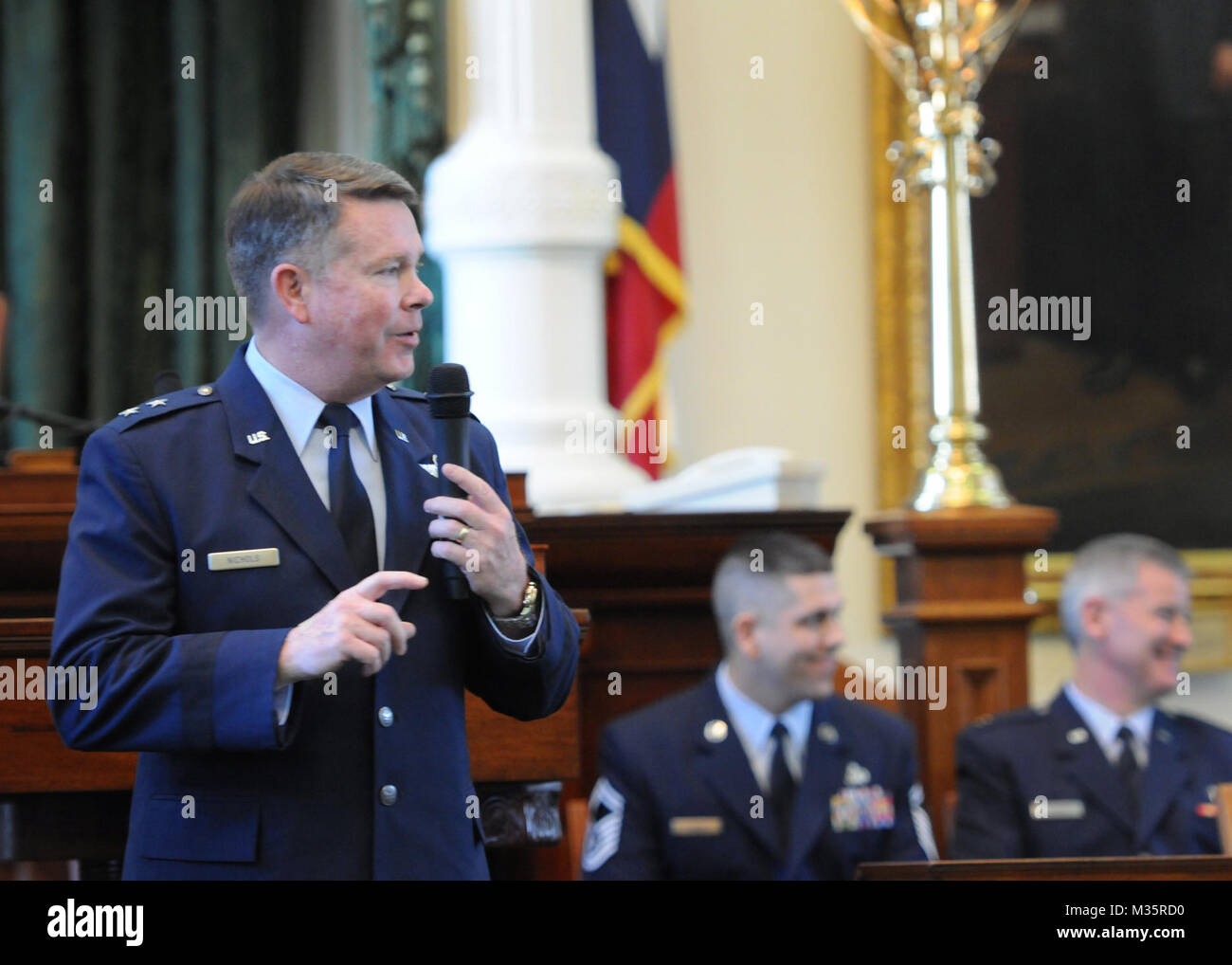 Promotion ceremony honoring Air Force Brig. Gen. Dawn M. Ferrell, Texas ...
