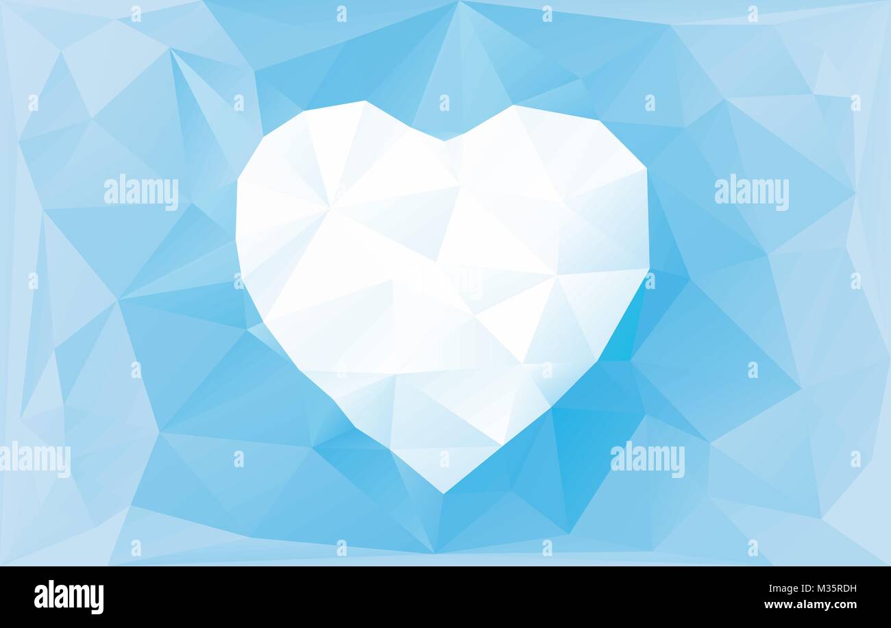 Heart and Abstract vector background with triangles Stock Vector Image ...