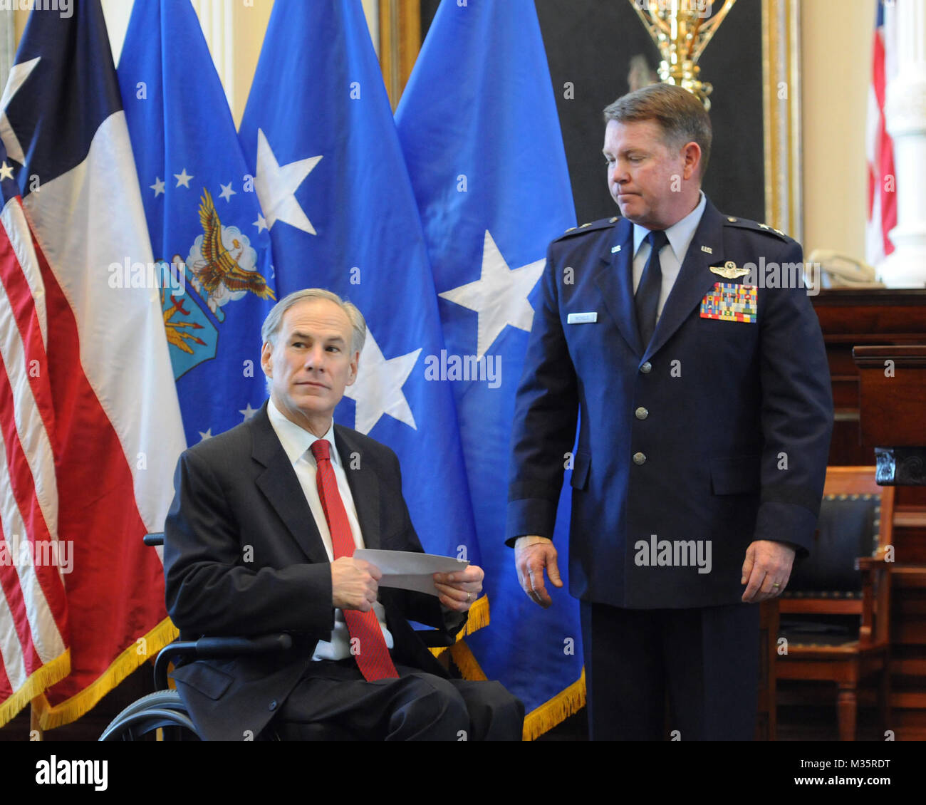 Promotion ceremony honoring Air Force Brig. Gen. Dawn M. Ferrell, Texas ...