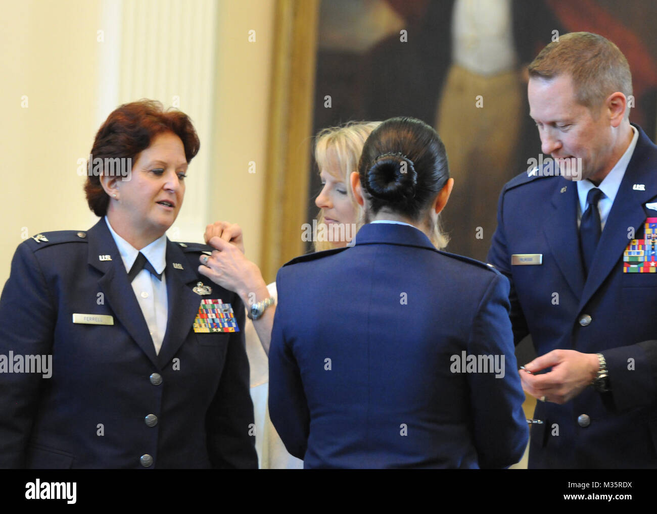 Promotion ceremony honoring Air Force Brig. Gen. Dawn M. Ferrell, Texas ...