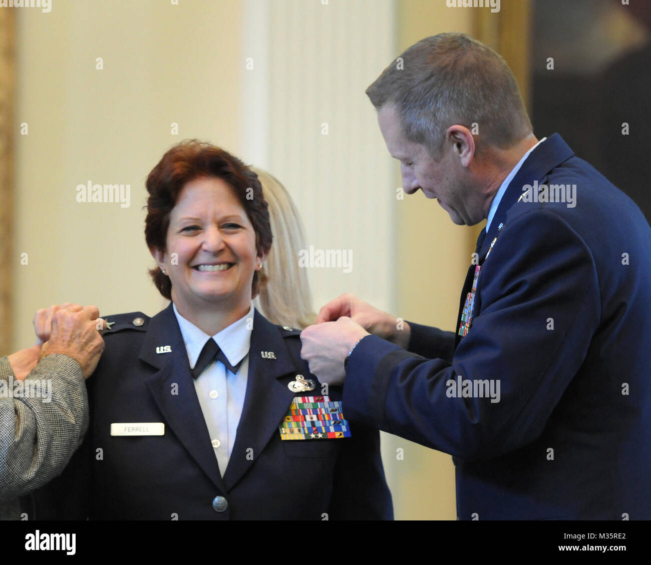 Promotion ceremony honoring Air Force Brig. Gen. Dawn M. Ferrell, Texas ...