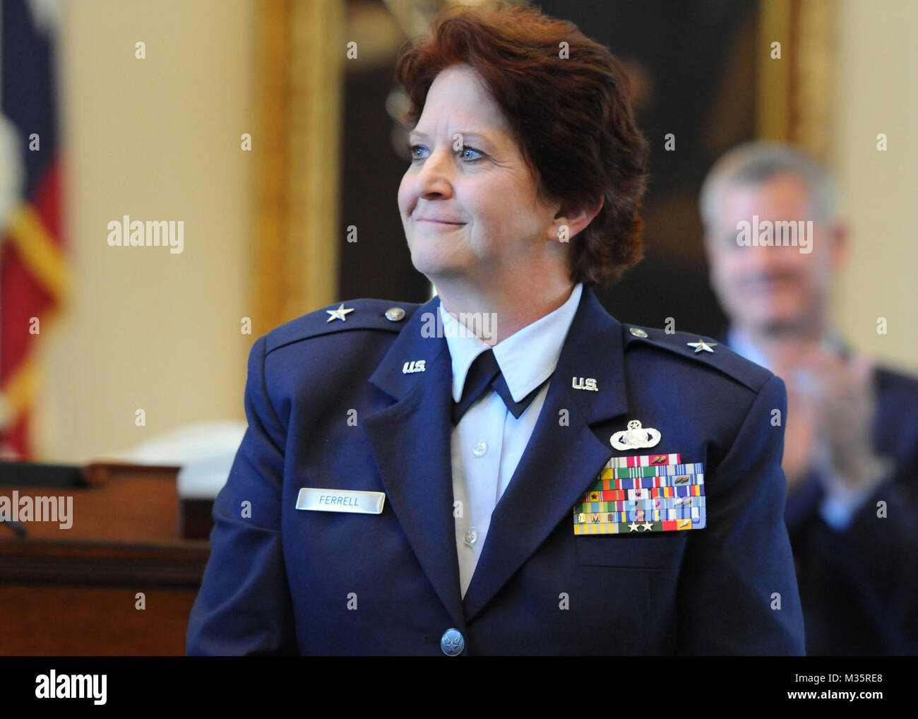 Promotion ceremony honoring Air Force Brig. Gen. Dawn M. Ferrell, Texas ...