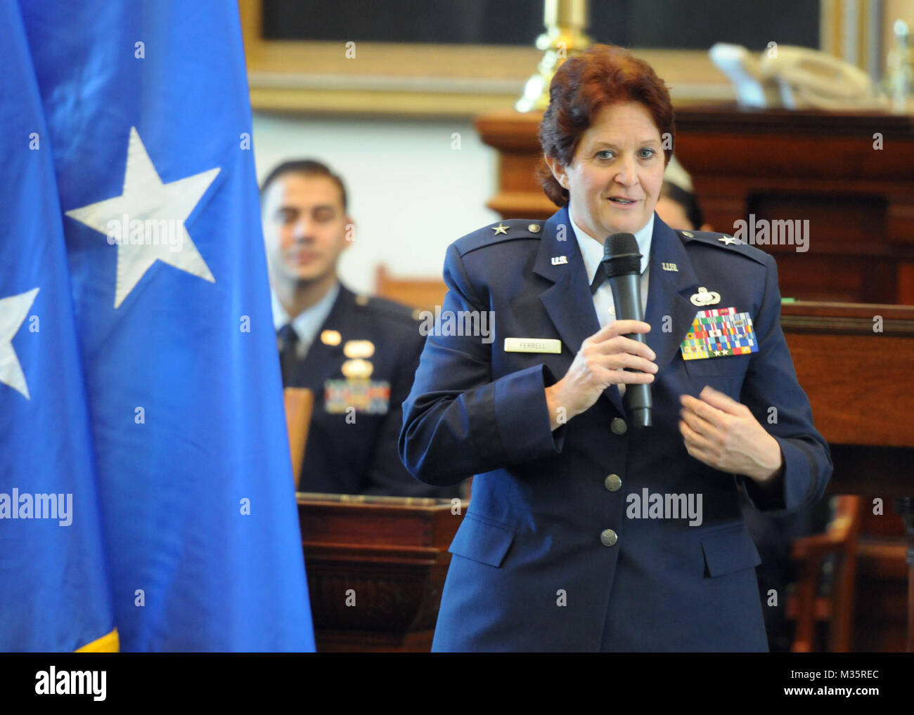 Promotion ceremony honoring Air Force Brig. Gen. Dawn M. Ferrell, Texas ...