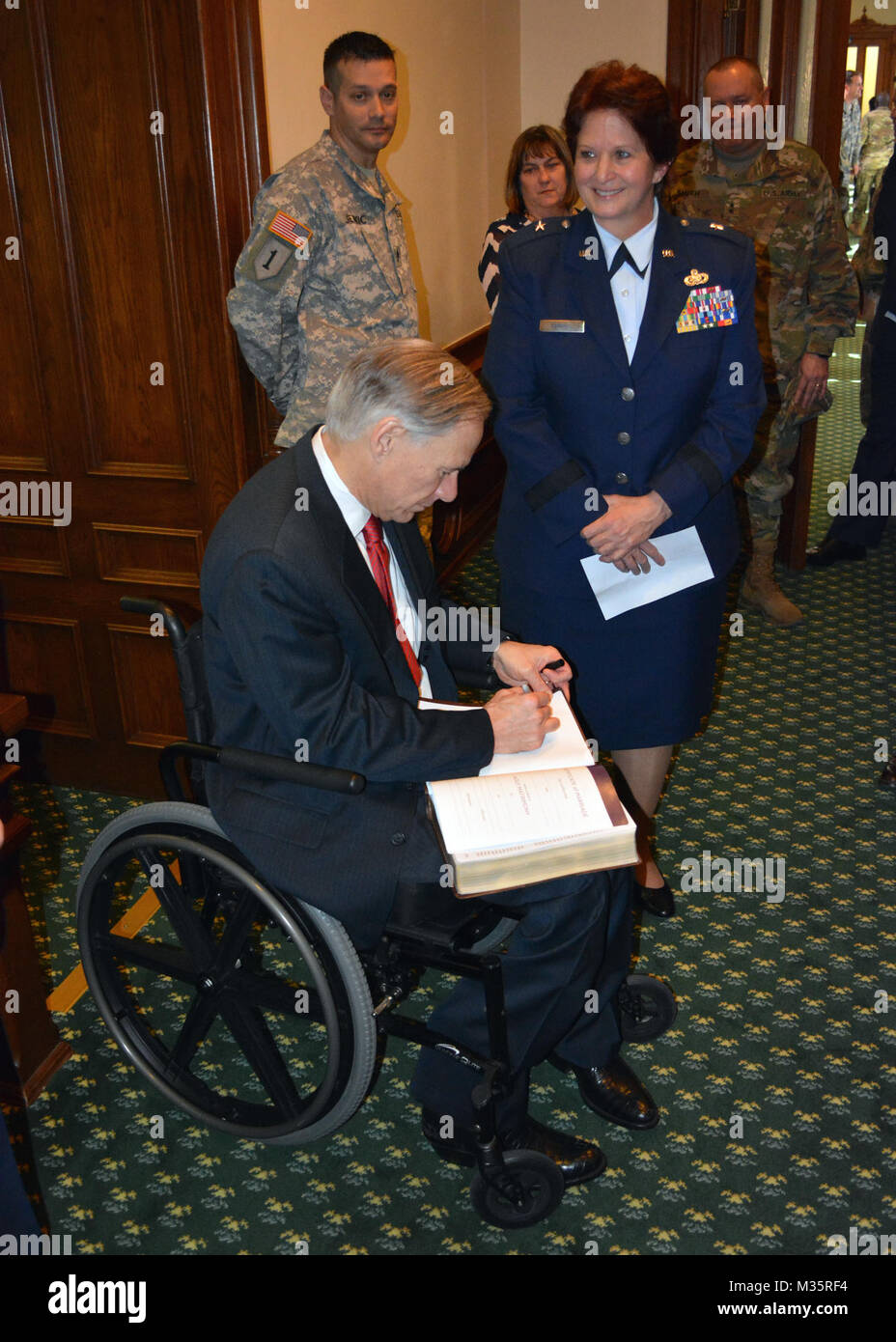 Promotion ceremony honoring Air Force Brig. Gen. Dawn M. Ferrell, Texas ...