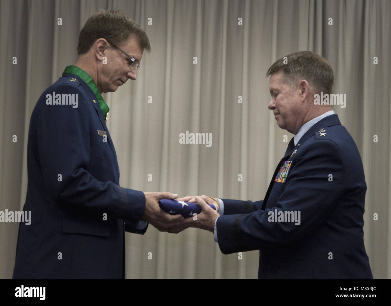 Maj. Gen. John F. Nichols, the Adjutant General of Texas, presents Maj ...