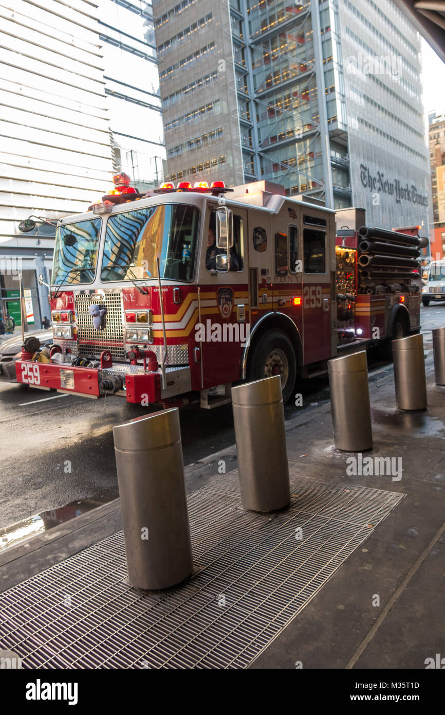 New York City, USA - March 17, 2017: New York fire department fire ...