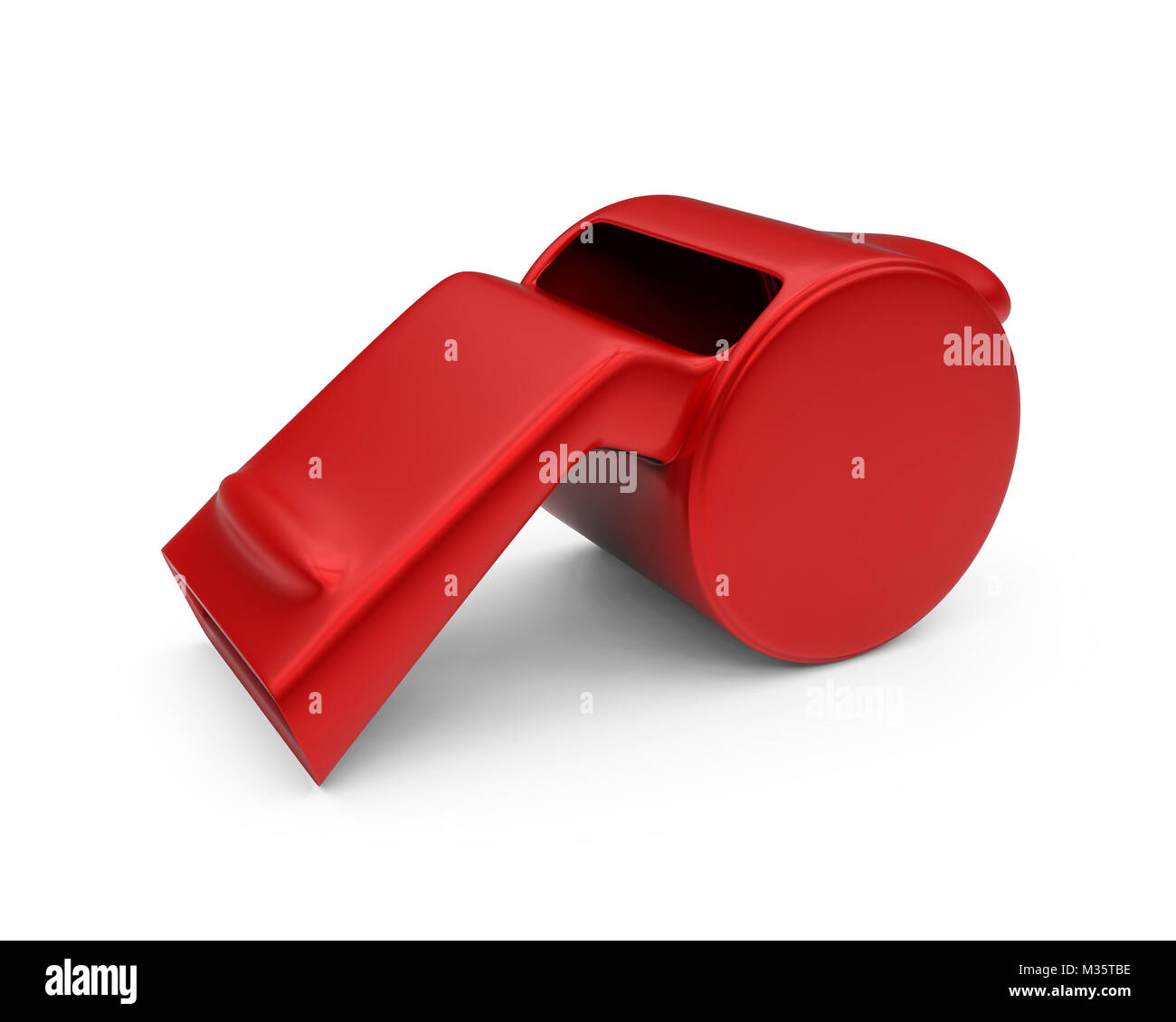 Blowing into whistle Cut Out Stock Images & Pictures - Alamy