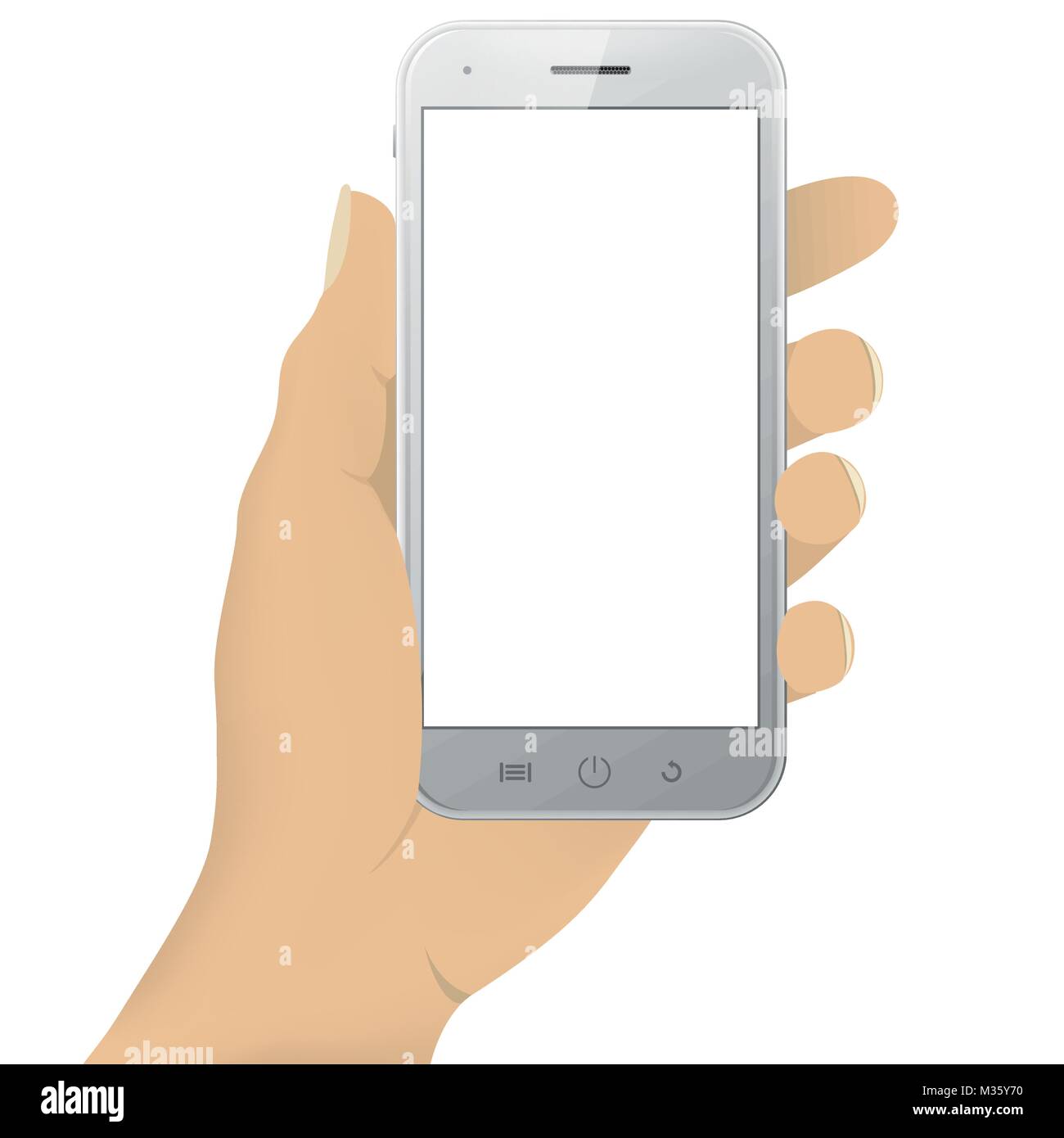 Hand using mobile app Stock Vector Images - Alamy