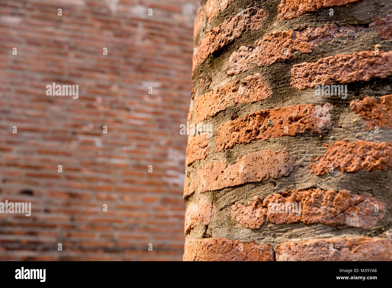 ancient old decay brick wall aged grunge background Stock Photo - Alamy