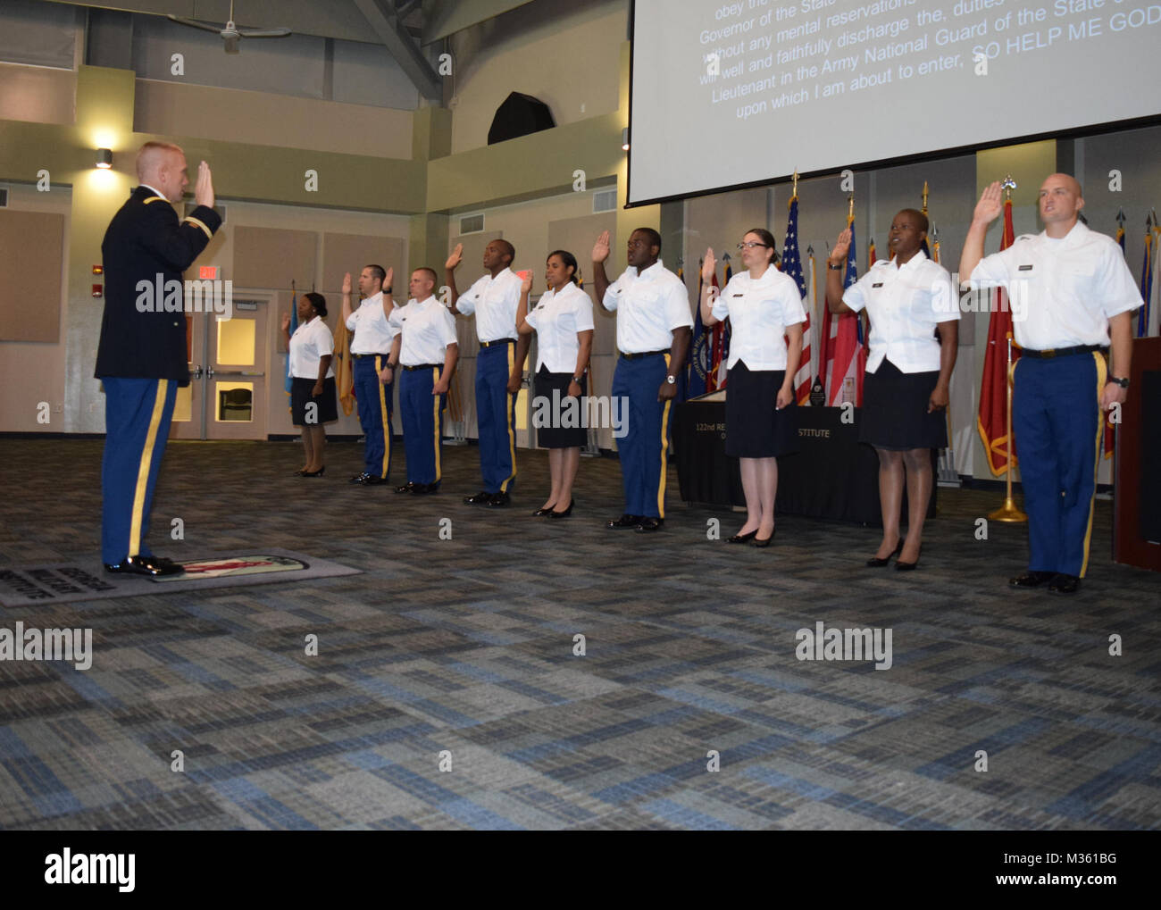 Administering the Oath by Georgia National Guard Stock Photo - Alamy