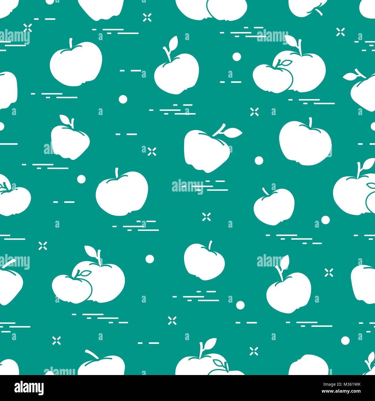 Apples juicy fruit. Seamless pattern. Design for announcement ...
