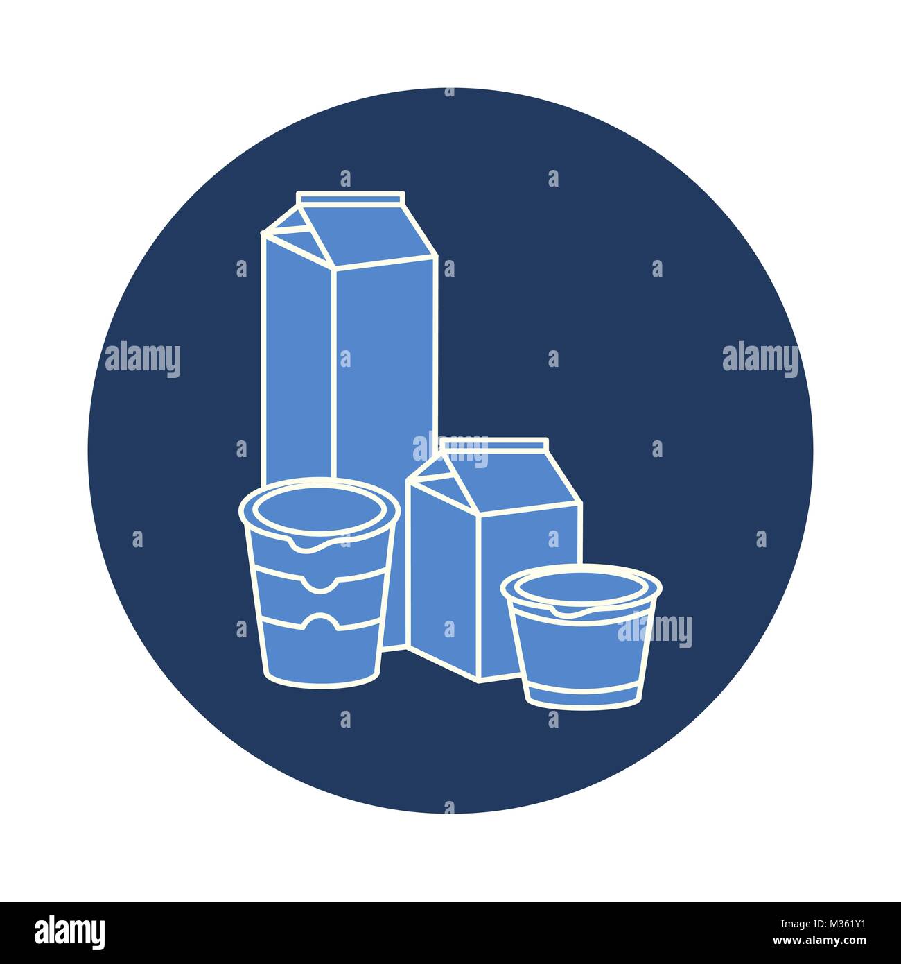 Different dairy products. Design for banner, poster or print Stock ...