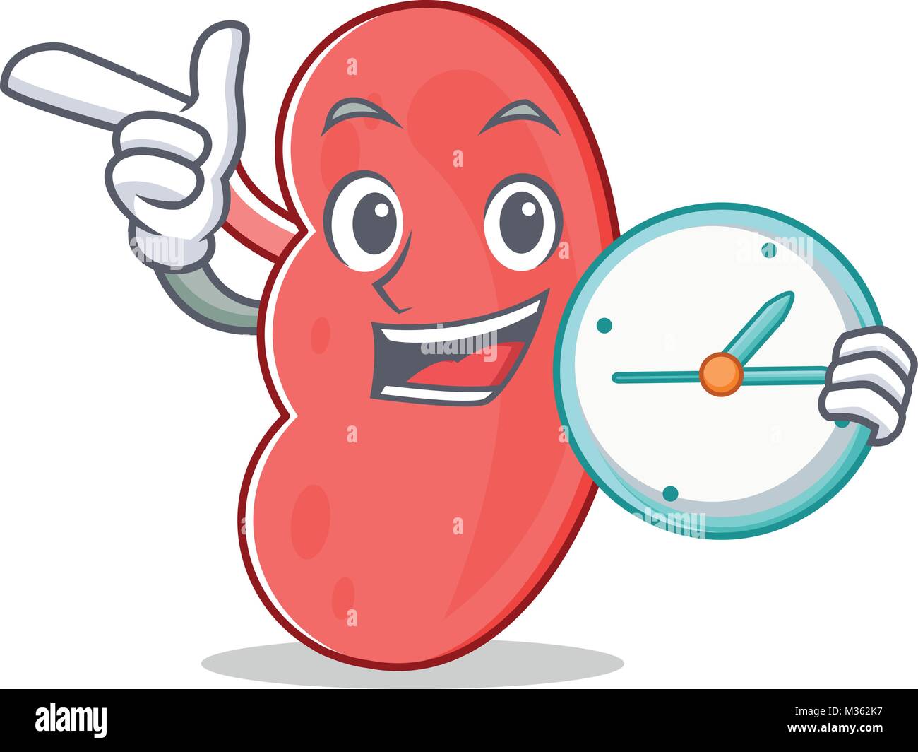 With clock kidney character cartoon style Stock Vector Image & Art - Alamy