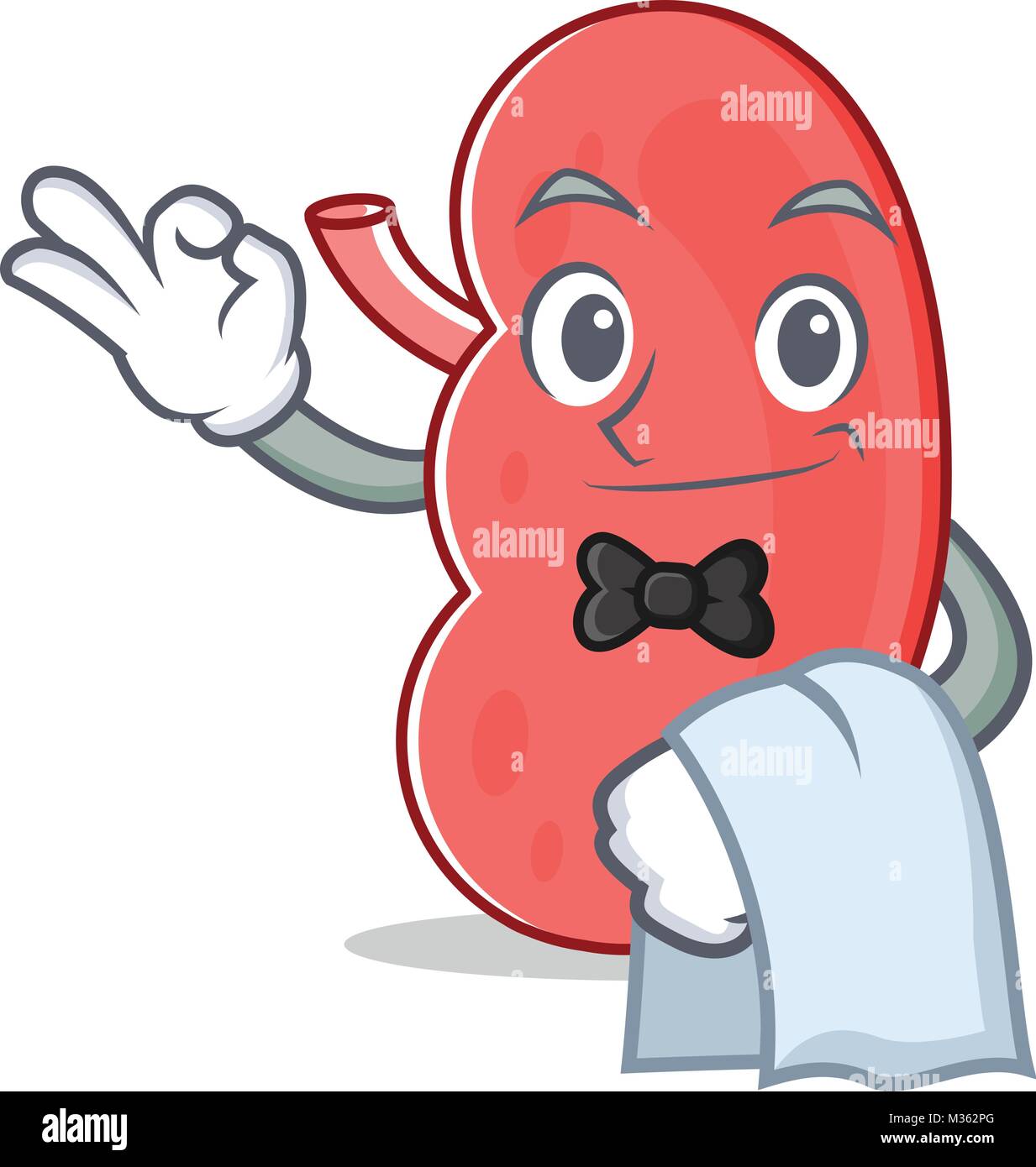 Waiter kidney mascot cartoon style Stock Vector Image & Art - Alamy