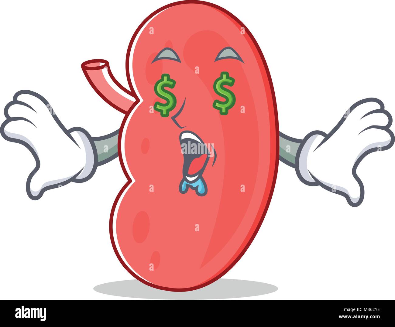 Money eye kidney mascot cartoon style Stock Vector Image & Art - Alamy