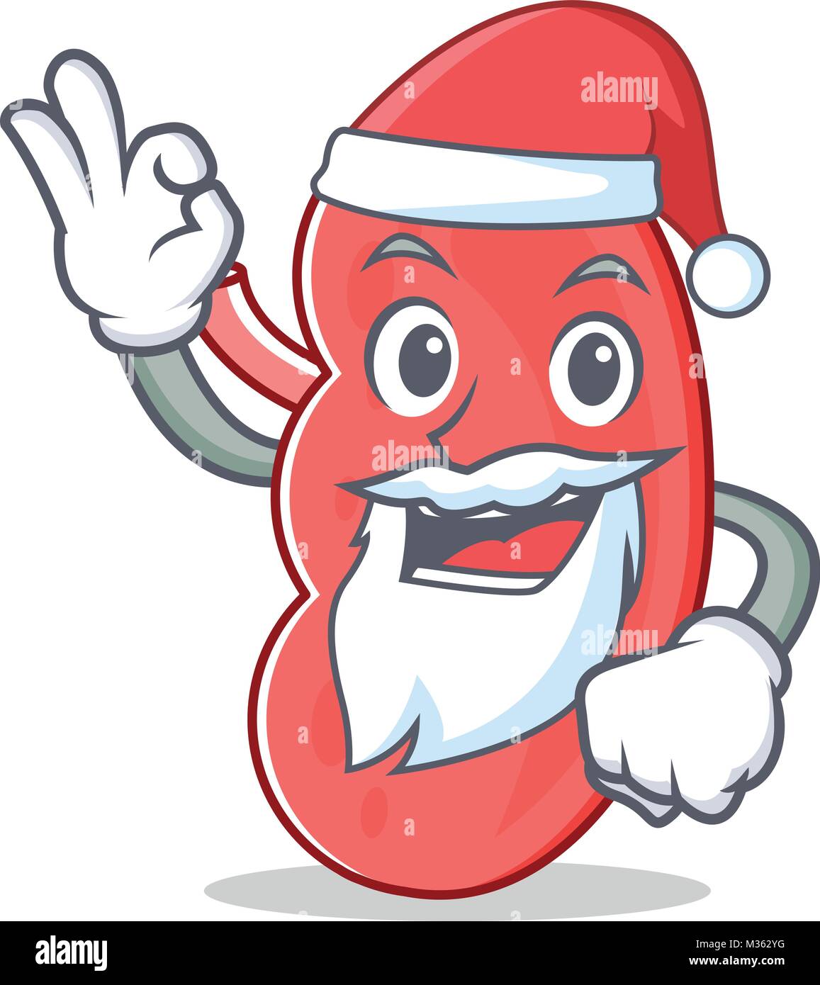Santa kidney mascot cartoon style Stock Vector Image & Art - Alamy