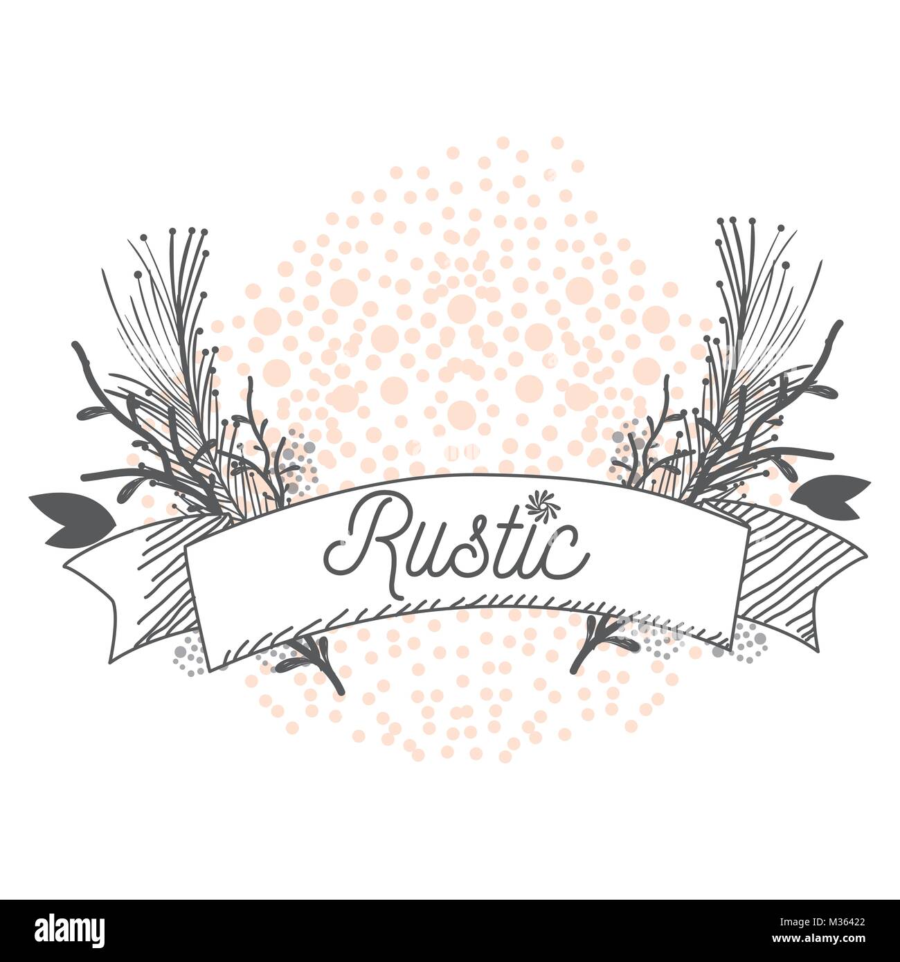 Rustic wreath hand drawn Stock Vector Image & Art - Alamy