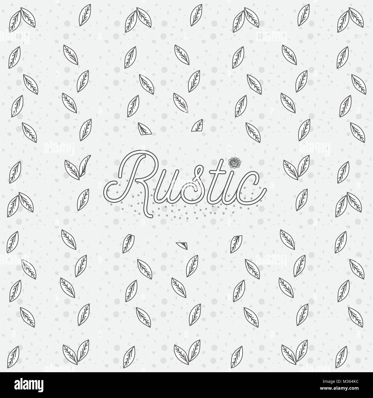 Rustic leaves hand drawn background Stock Vector Image & Art - Alamy