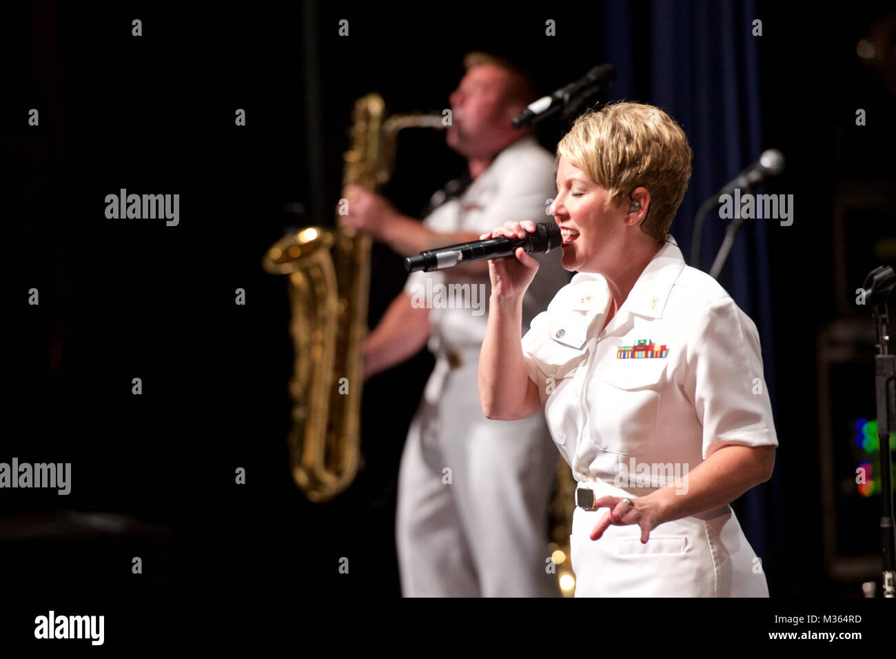 MONTAGUE, Mich. (Aug. 25, 2015) Chief Musician Shana Sullivan, right ...