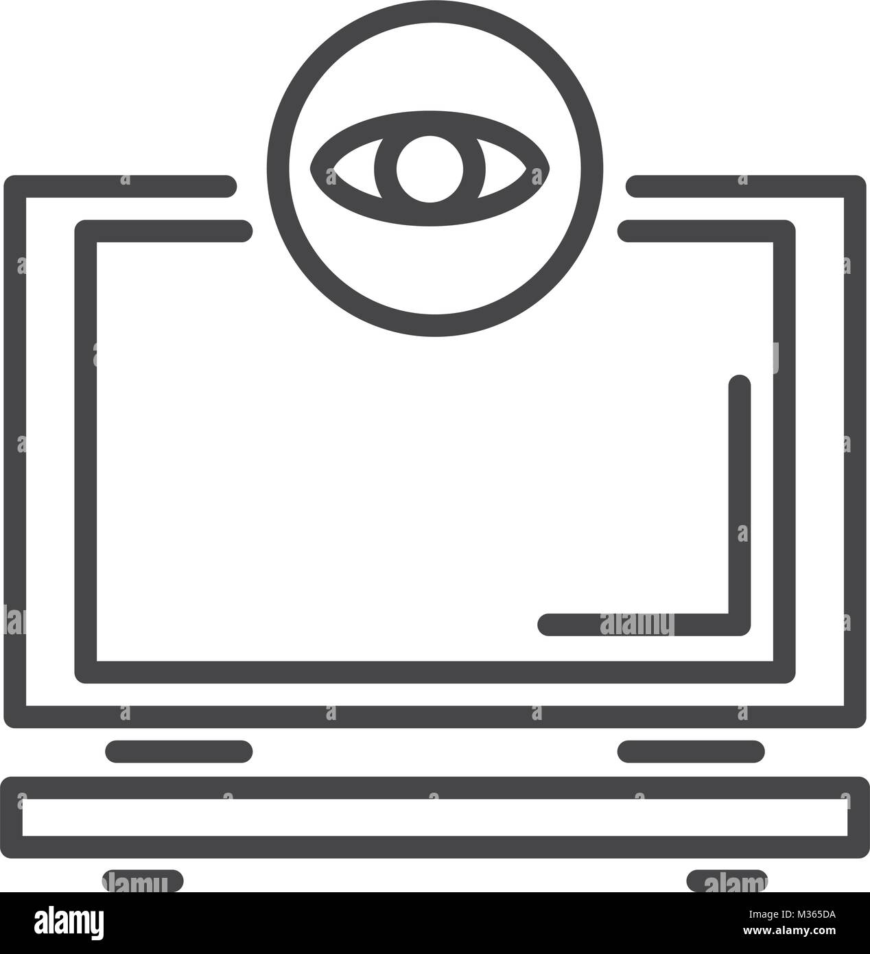 Laptop biometric recognition Stock Vector Image & Art - Alamy