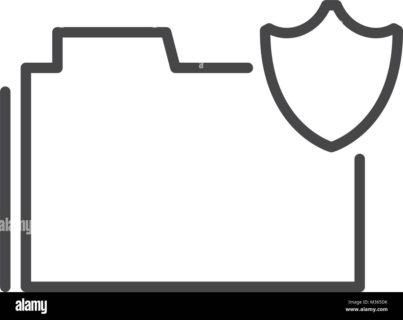 Shield file folder icon Stock Vector Images - Alamy