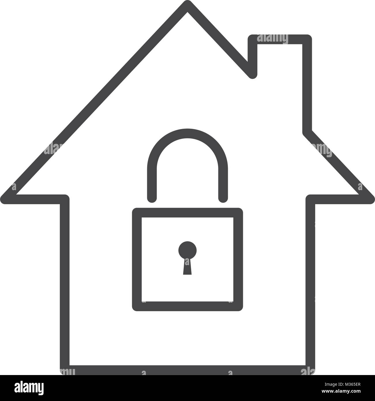 Secure house symbol Stock Vector Image & Art - Alamy