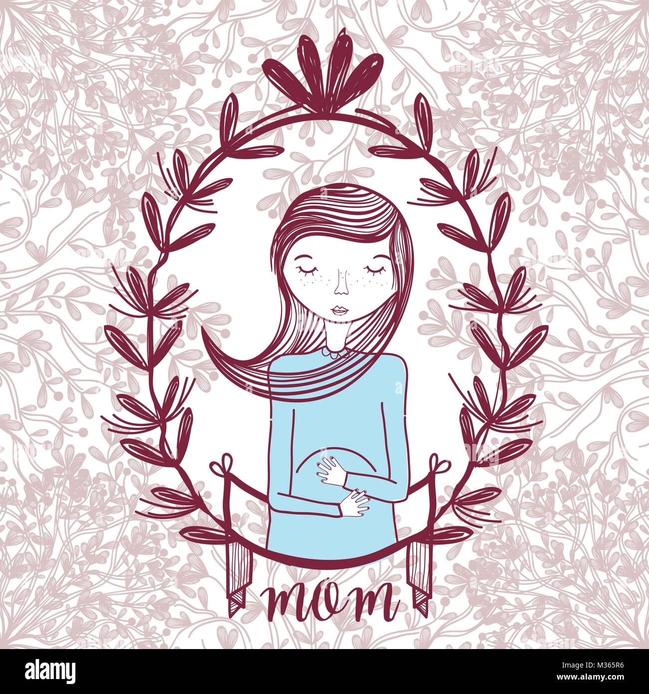 Happy pregnant woman gift Stock Vector Images - Alamy