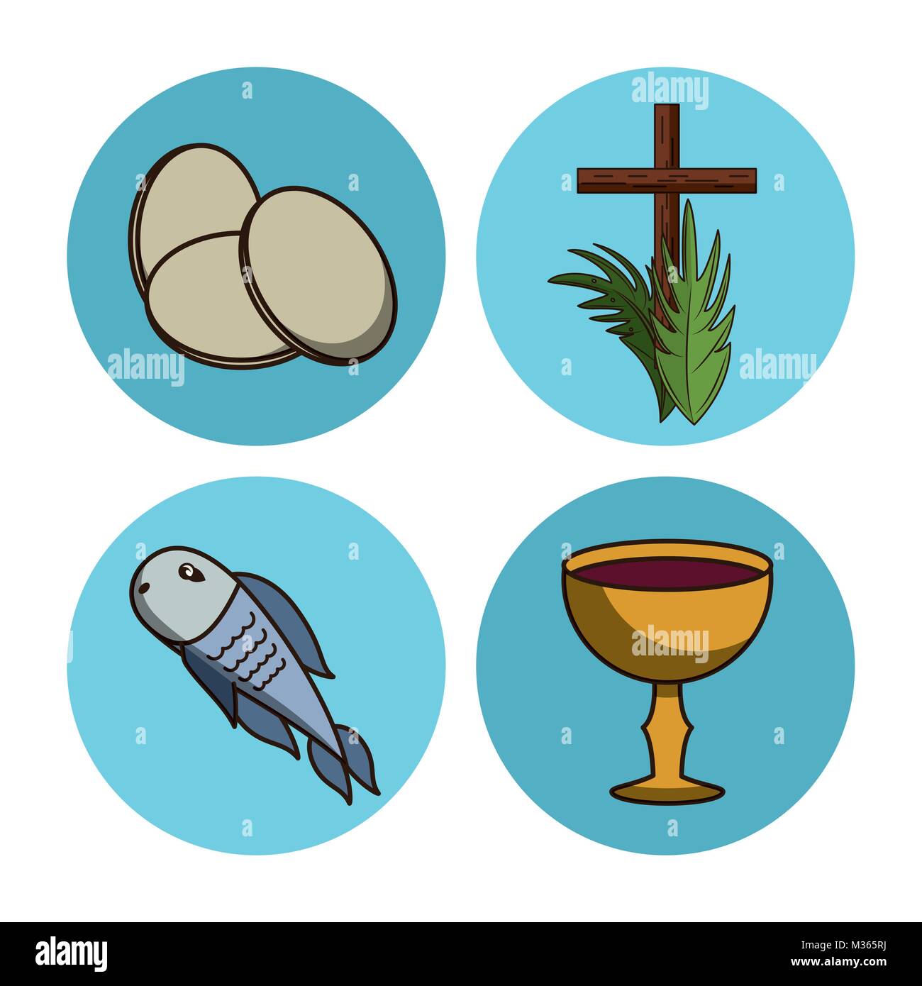 Holy week round icons Stock Vector Image & Art - Alamy