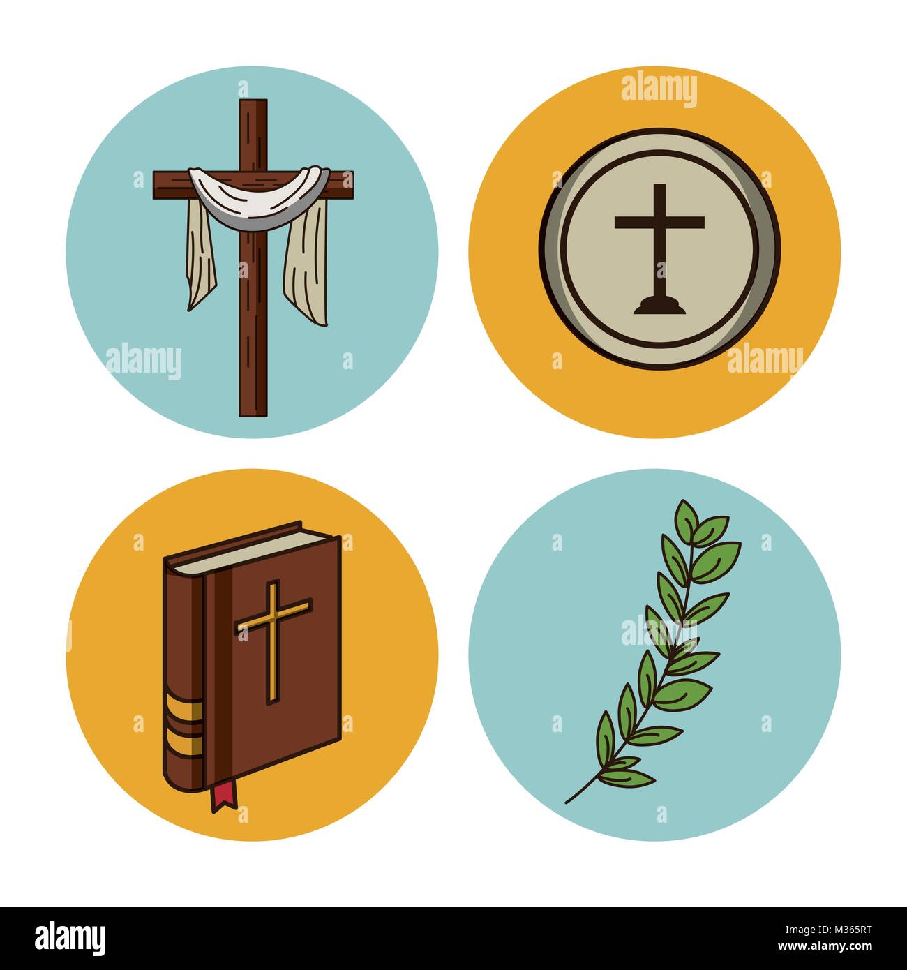 Holy week round icons Stock Vector Image & Art - Alamy