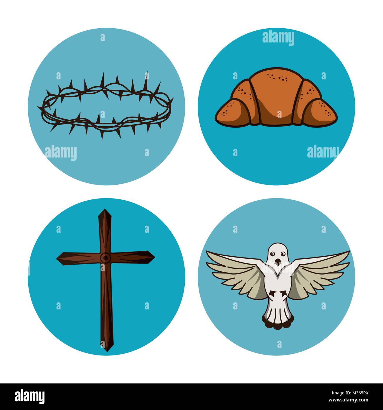 Holy week round icons Stock Vector Image & Art - Alamy