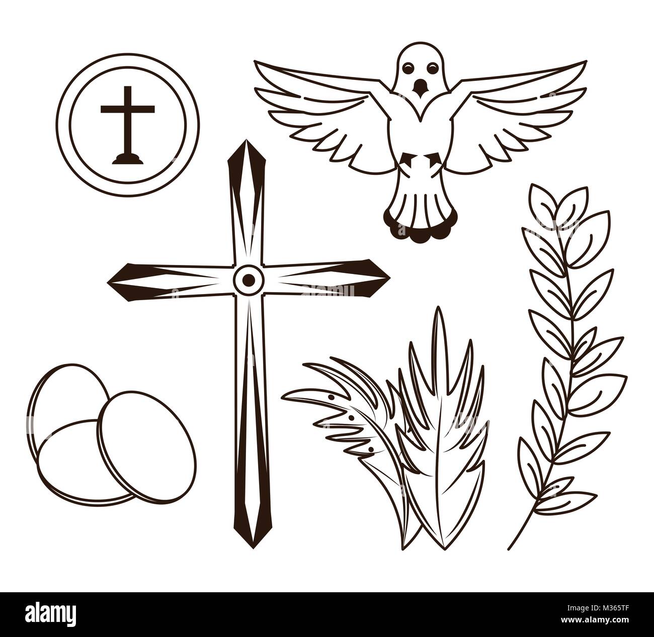 Holy week icons Stock Vector Image & Art - Alamy
