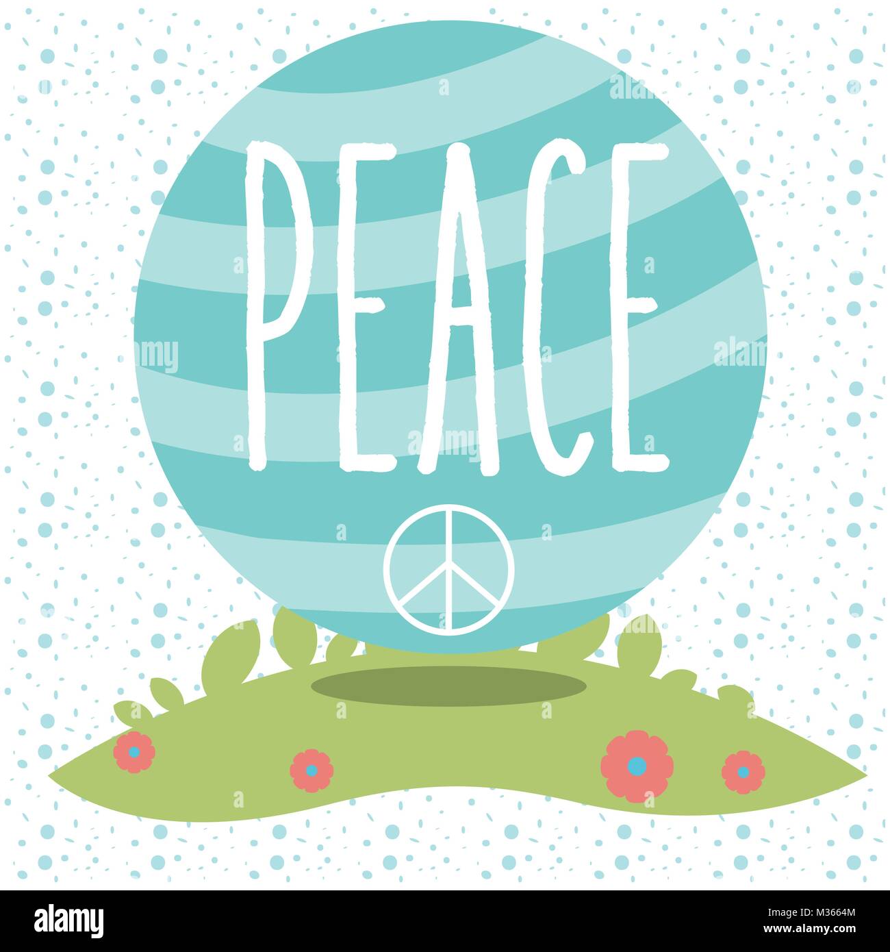 Peace and love cartoon Stock Vector Image & Art - Alamy
