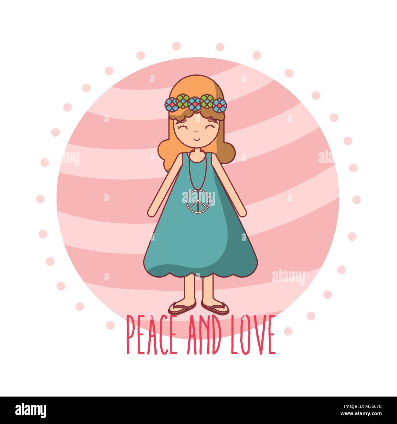 Peace hippie sign smile Cut Out Stock Images & Pictures - Alamy