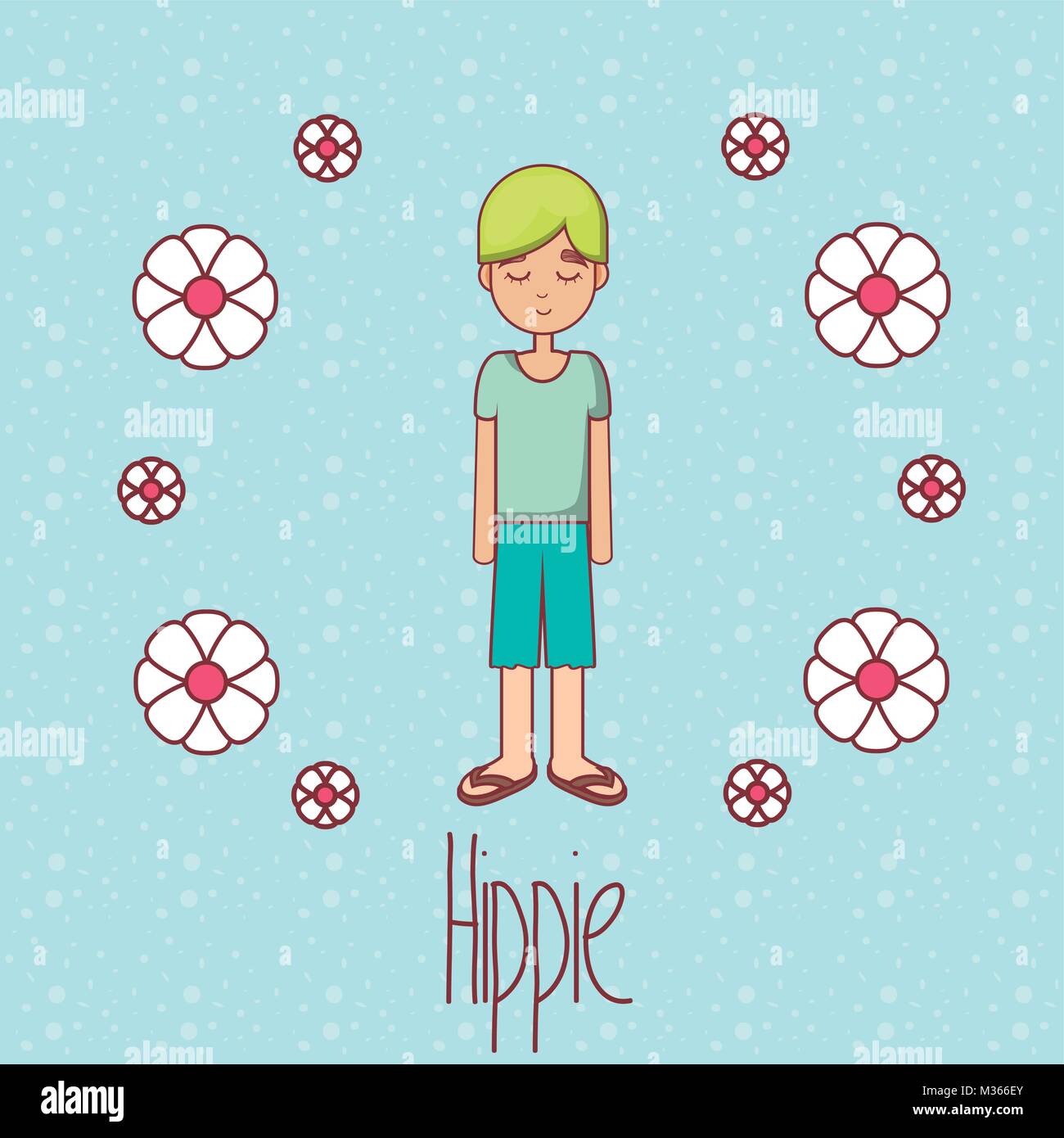 Peace hippie sign smile Stock Vector Images - Alamy