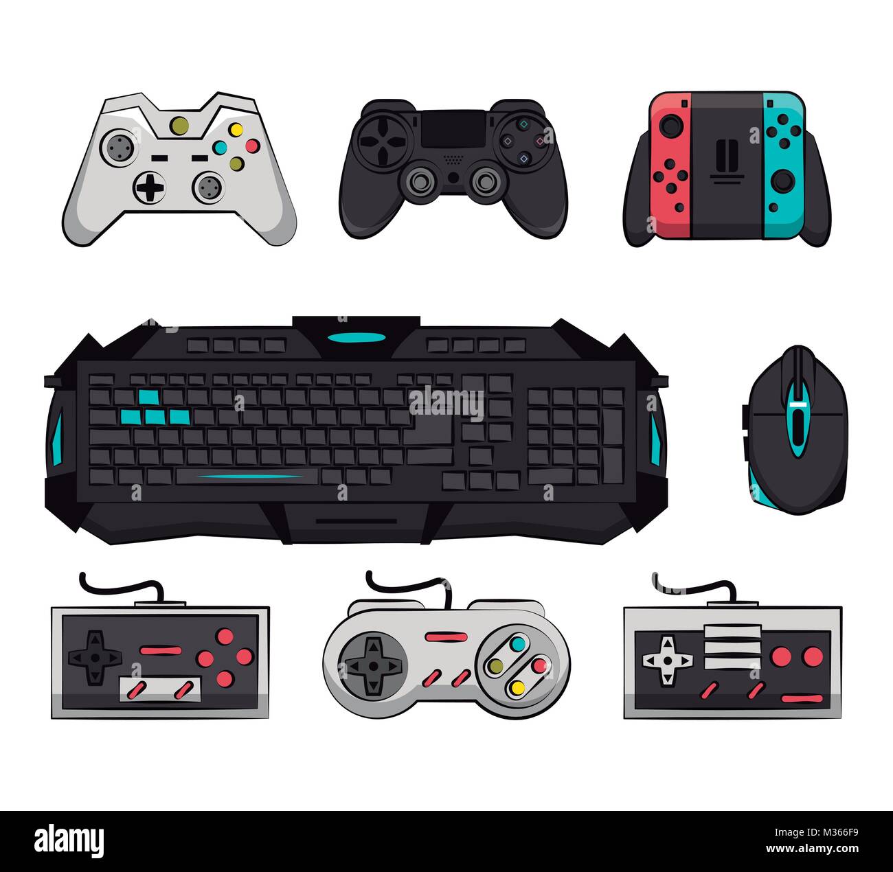 Computer gamer equipment Stock Vector Image & Art - Alamy
