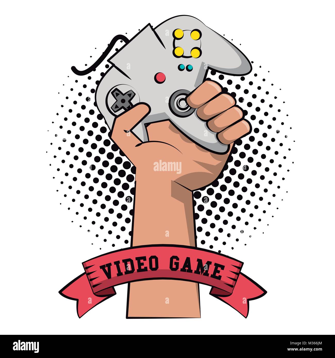 Gamer hand with gamepad Stock Vector Image & Art - Alamy