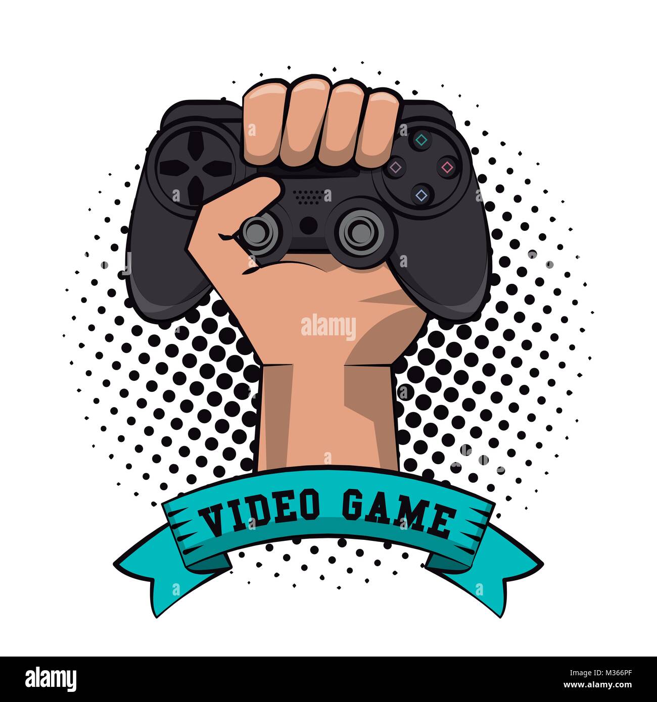 Gamer hand with gamepad Stock Vector Image & Art - Alamy