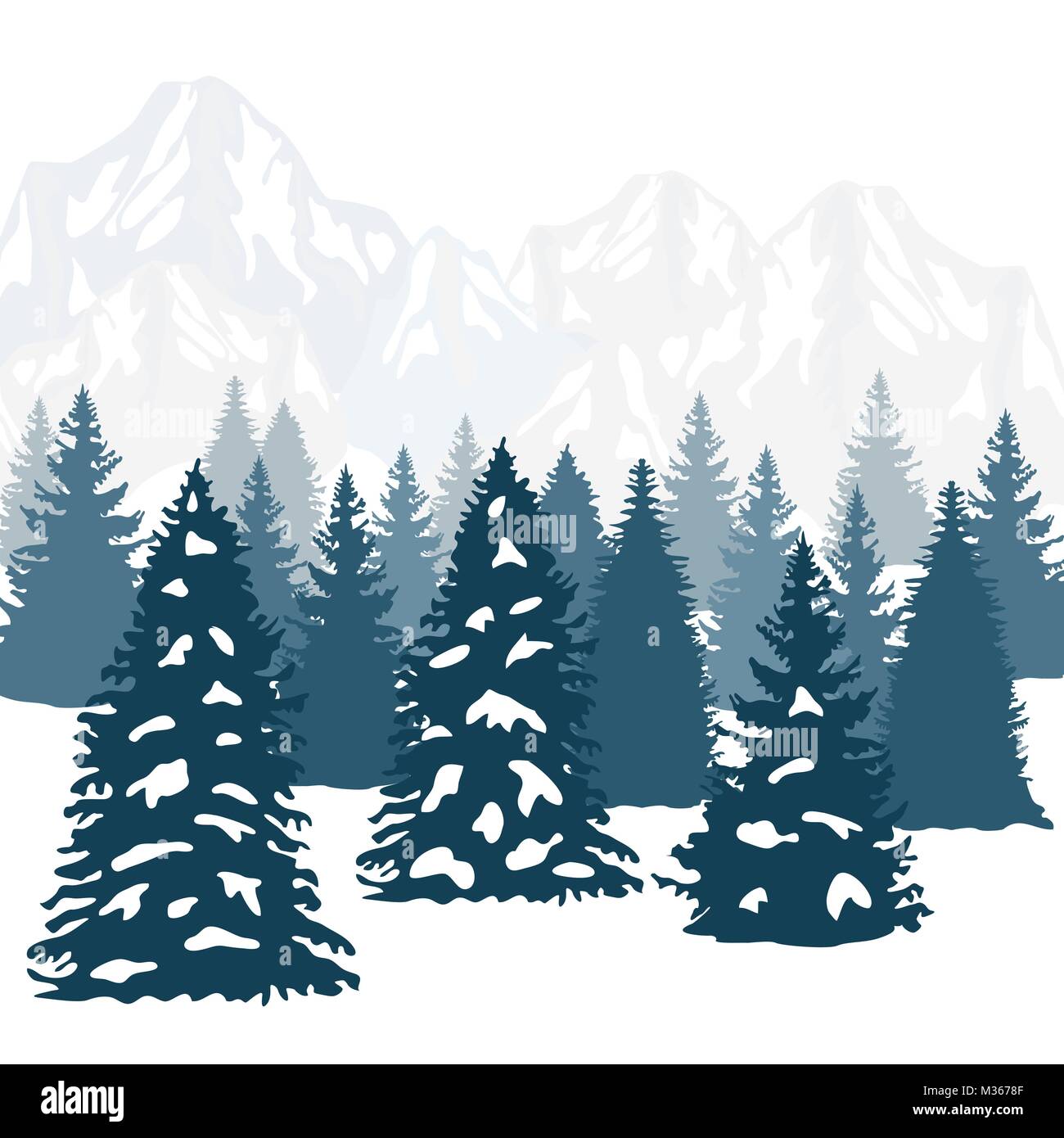 Winter Forest Vector