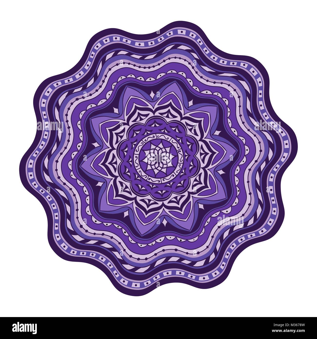 Violet vector mandala Stock Vector Image & Art - Alamy