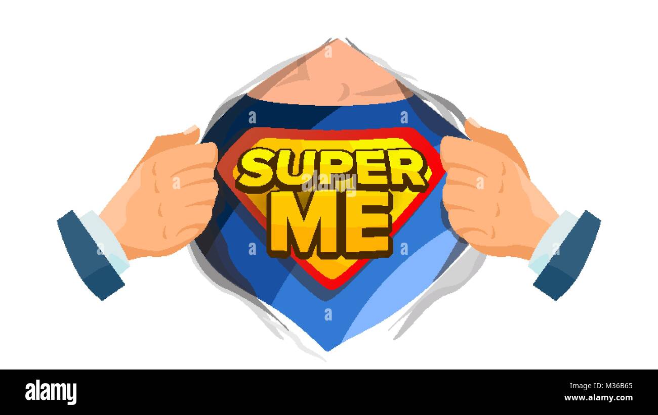 Super Me Sign Vector. Isolated Cartoon Comic Illustration Stock Vector ...