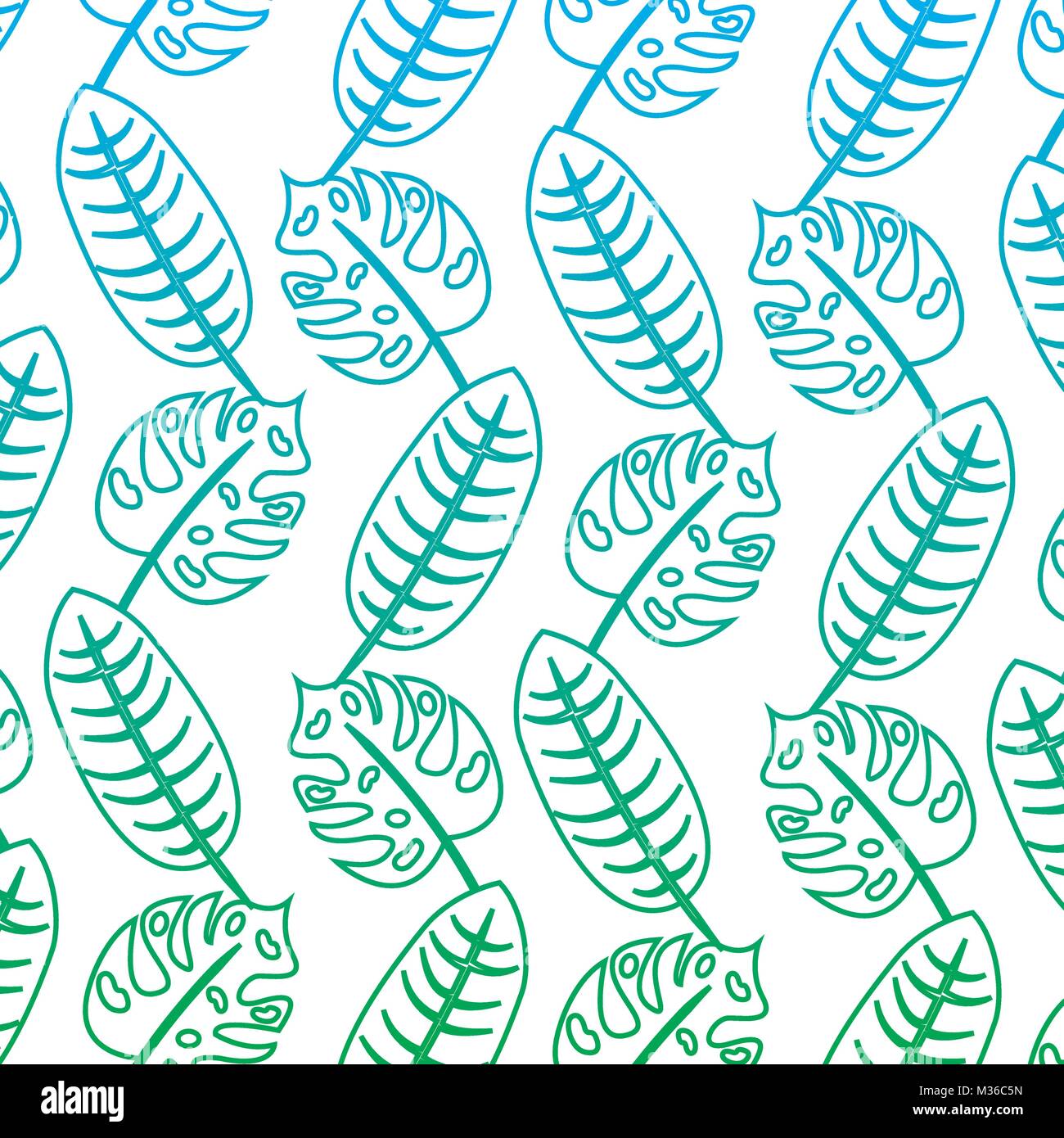 leaves tropical spring natural pattern Stock Vector Image & Art - Alamy