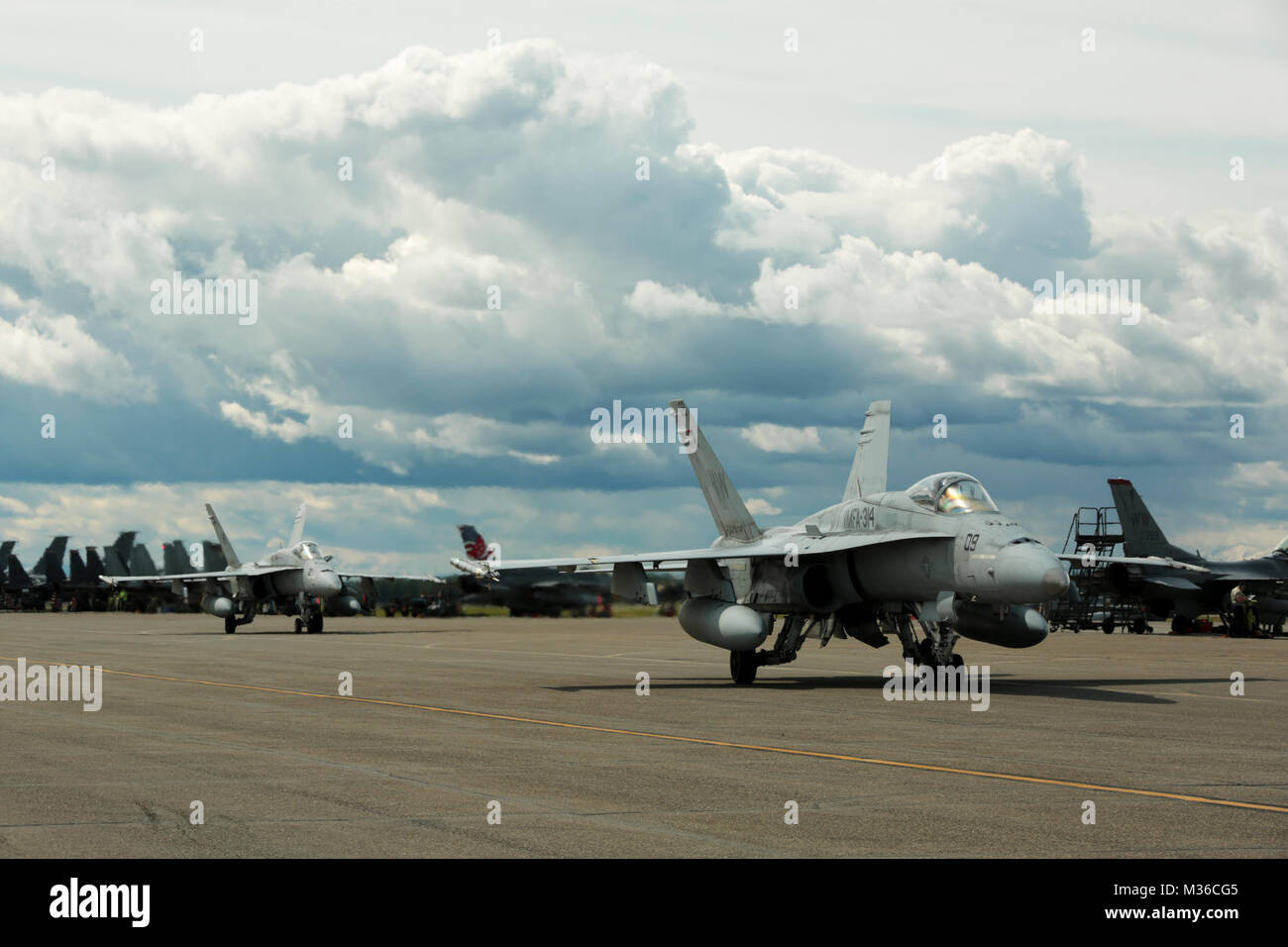 U.S. Marine Corps F/A-18C Hornet aircraft with Marine Fighter Attack ...